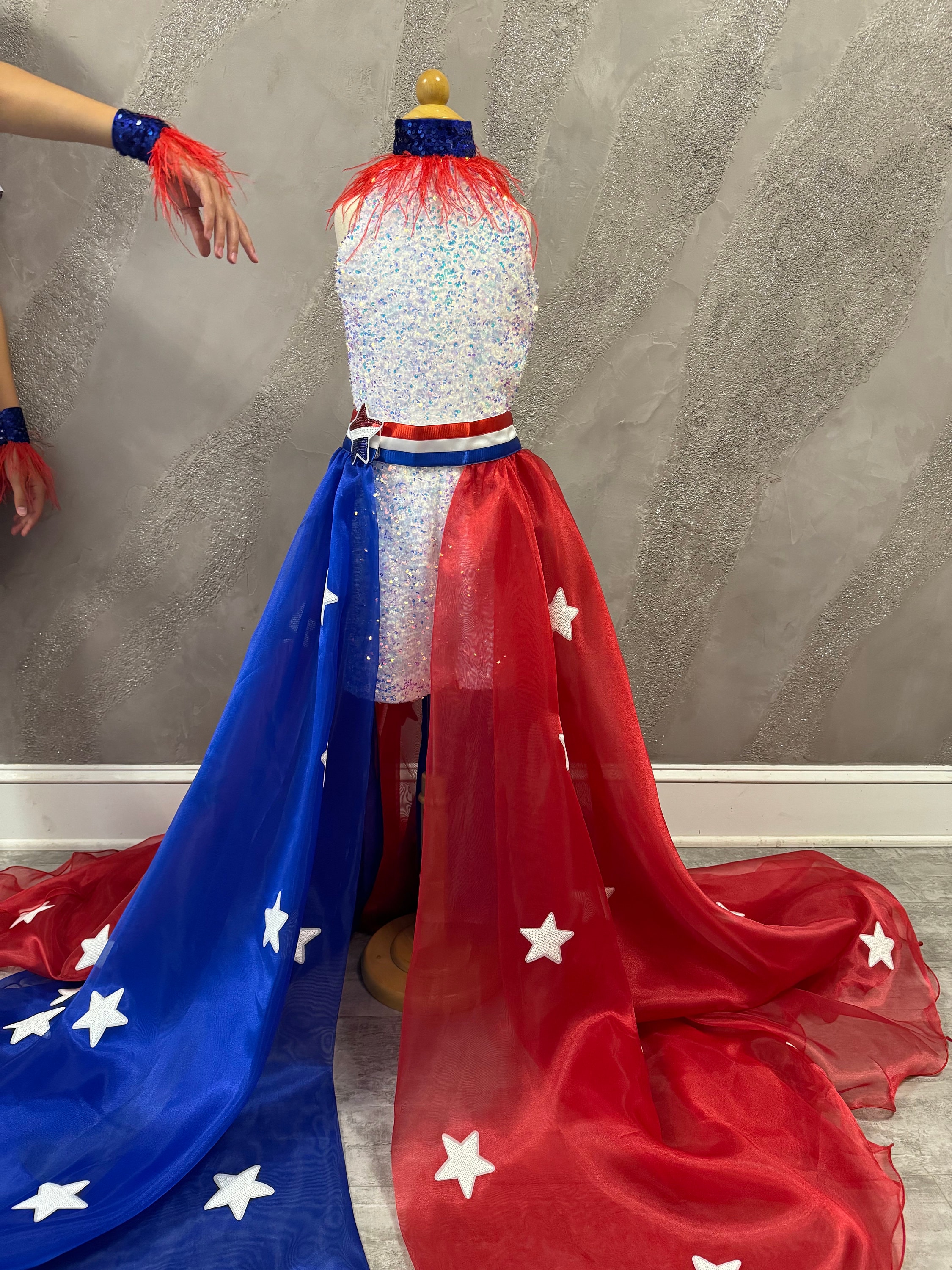 Red White Blue Wear With Cape Pageant Fun Fashion Girls Patriotic ...