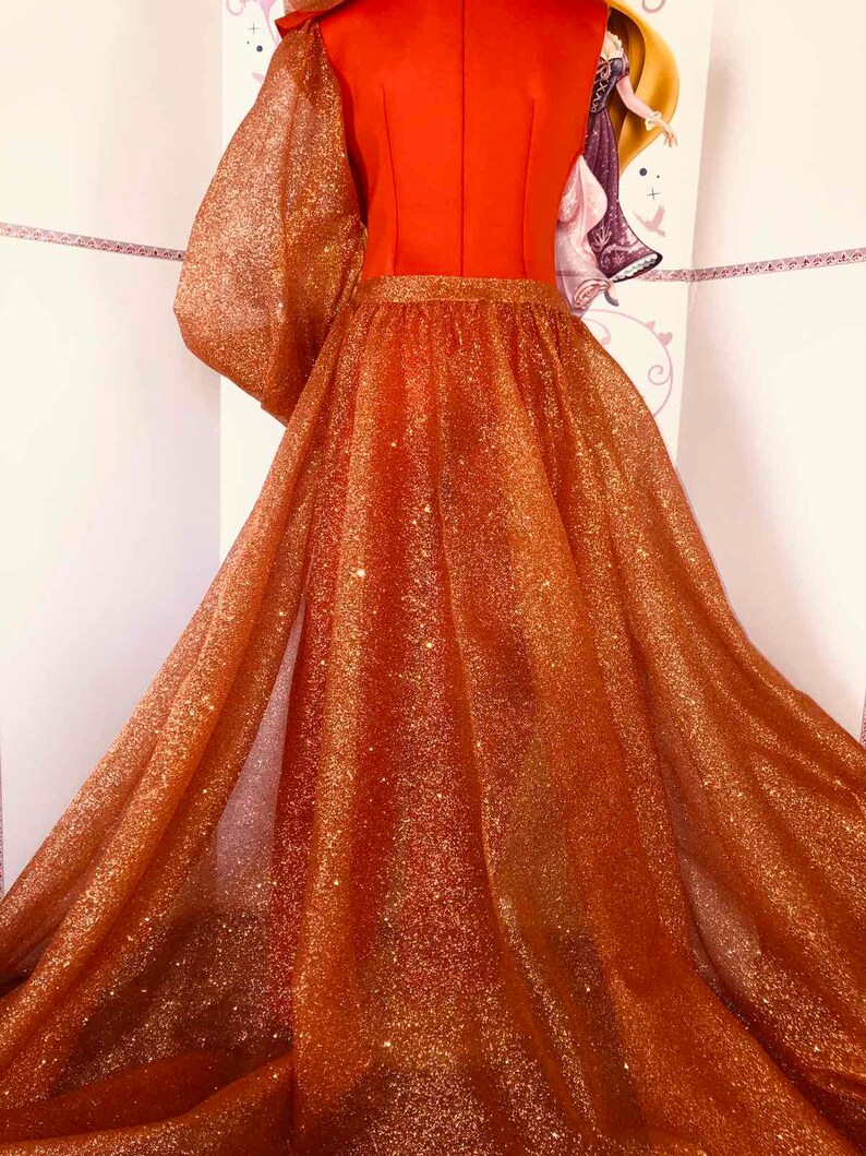 Orange Sparkly Jumpsuit Pageant Runway Outfit Girls Neoprene | Etsy