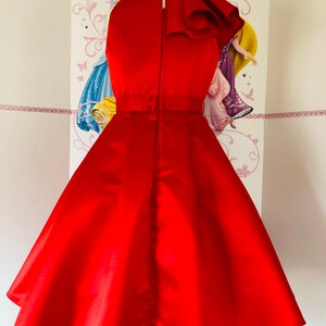 Red Interview Dress Pageant Dress With Belt Girls Satin Fluffy | Etsy