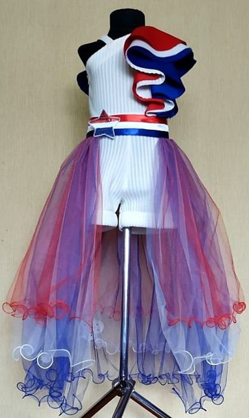 Red White Blue Wear With Cape Pageant Fun Fashion Girls - Etsy