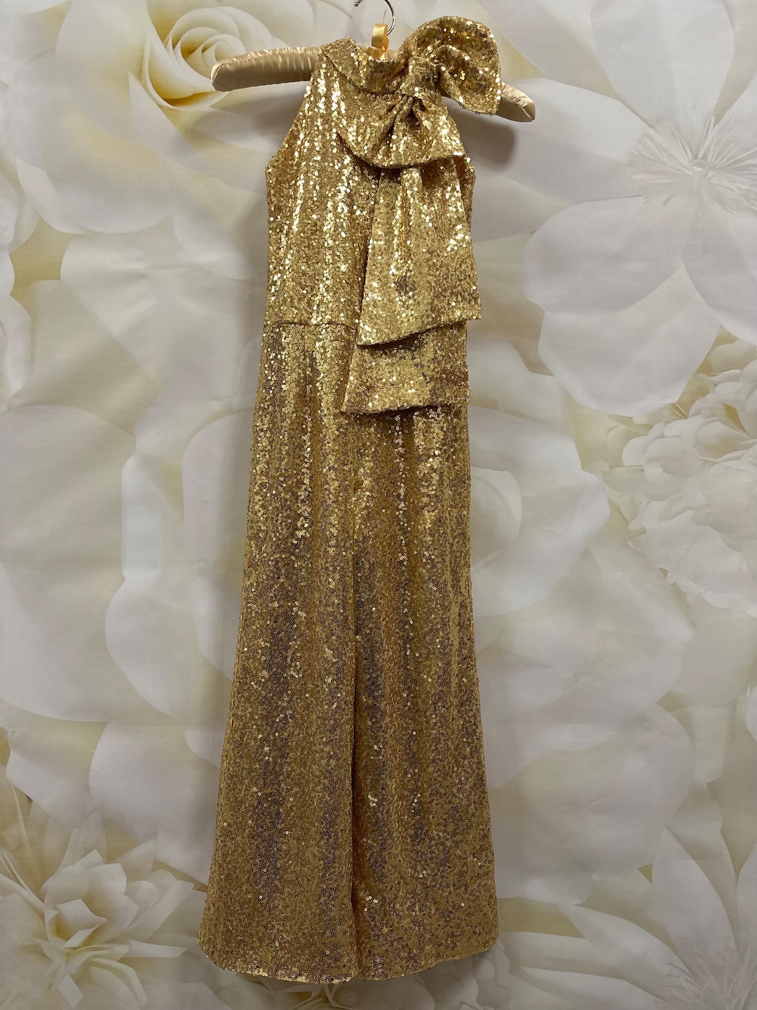 Gold Sparkly Jumpsuit Pageant Outfit Girls Sequins Jumpsuit Fun Fashion ...
