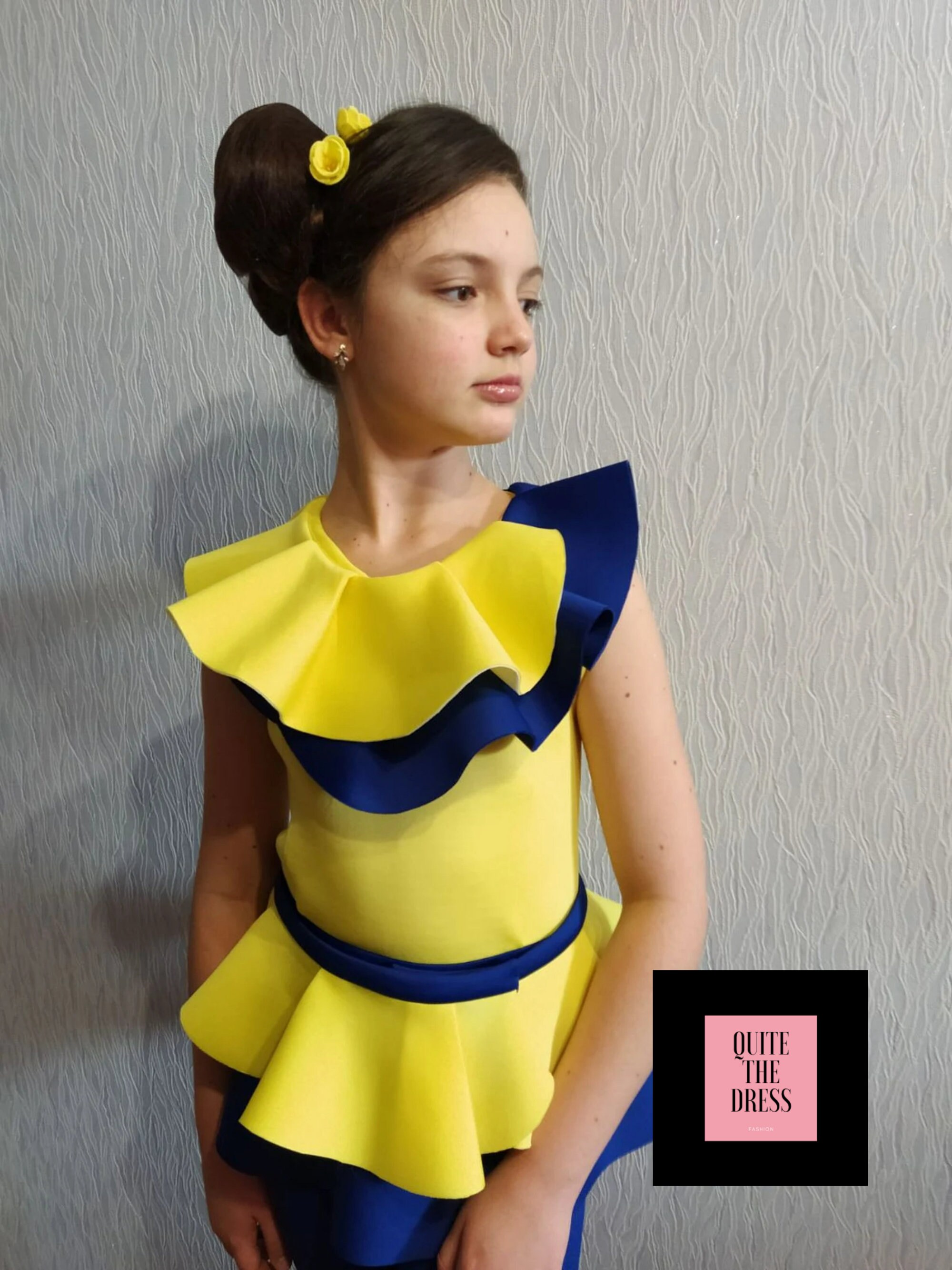 Royal Blue Yellow Interview Jumpsuit Pageant Royal Blue Outfit | Etsy