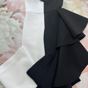 Black White Interview Jumpsuit Pageant Outfit Girls Neoprene Jumpsuit ...