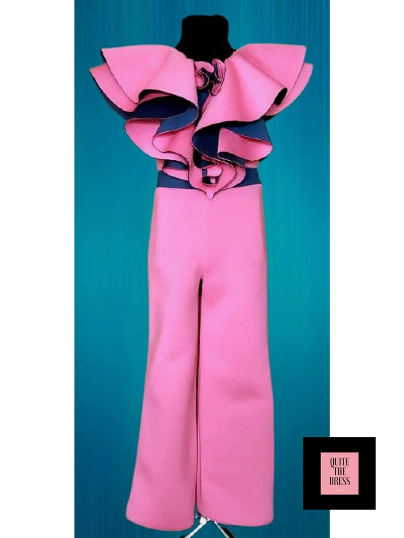 Pink Jeans Interview Jumpsuit Pageant Pink Outfit Girls - Etsy
