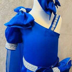 Fun Fashion Royal Blue Girls Outfit Pageant Runway Pageant Outfit With ...