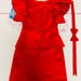 Red Interview Dress Pageant Red Dress With Peplum and Bow Girls Satin ...