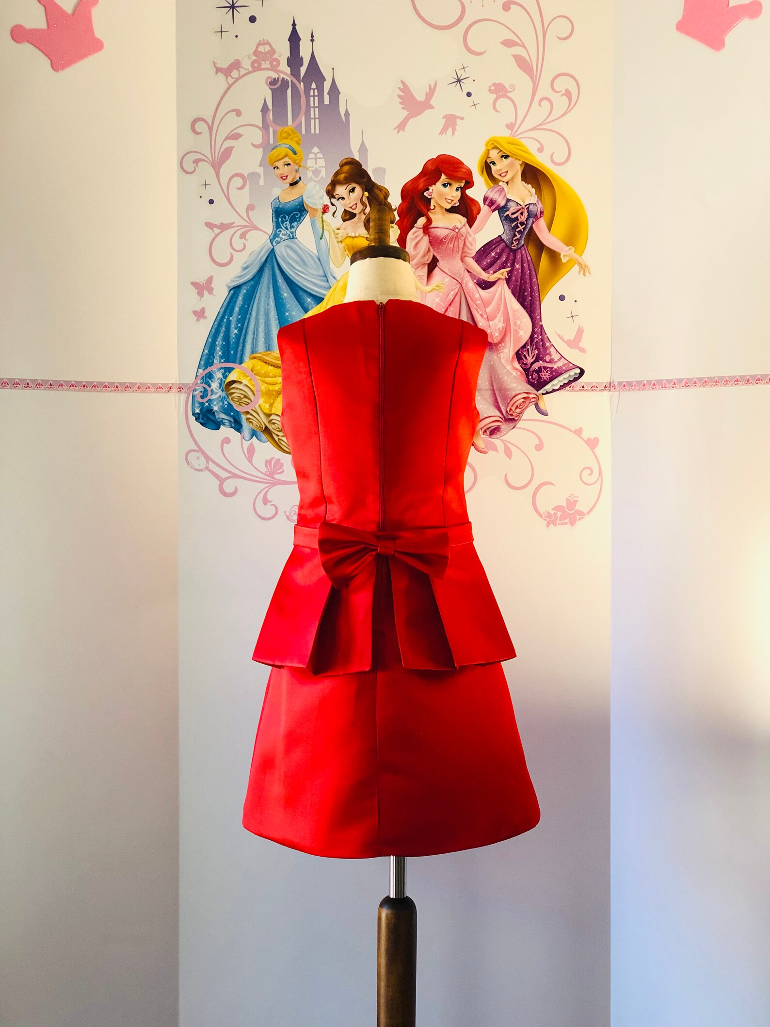 Red Interview Dress Pageant Red Dress With Peplum and Bow - Etsy