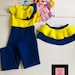 Royal Blue Yellow Interview Jumpsuit Pageant Royal Blue Outfit Girls ...