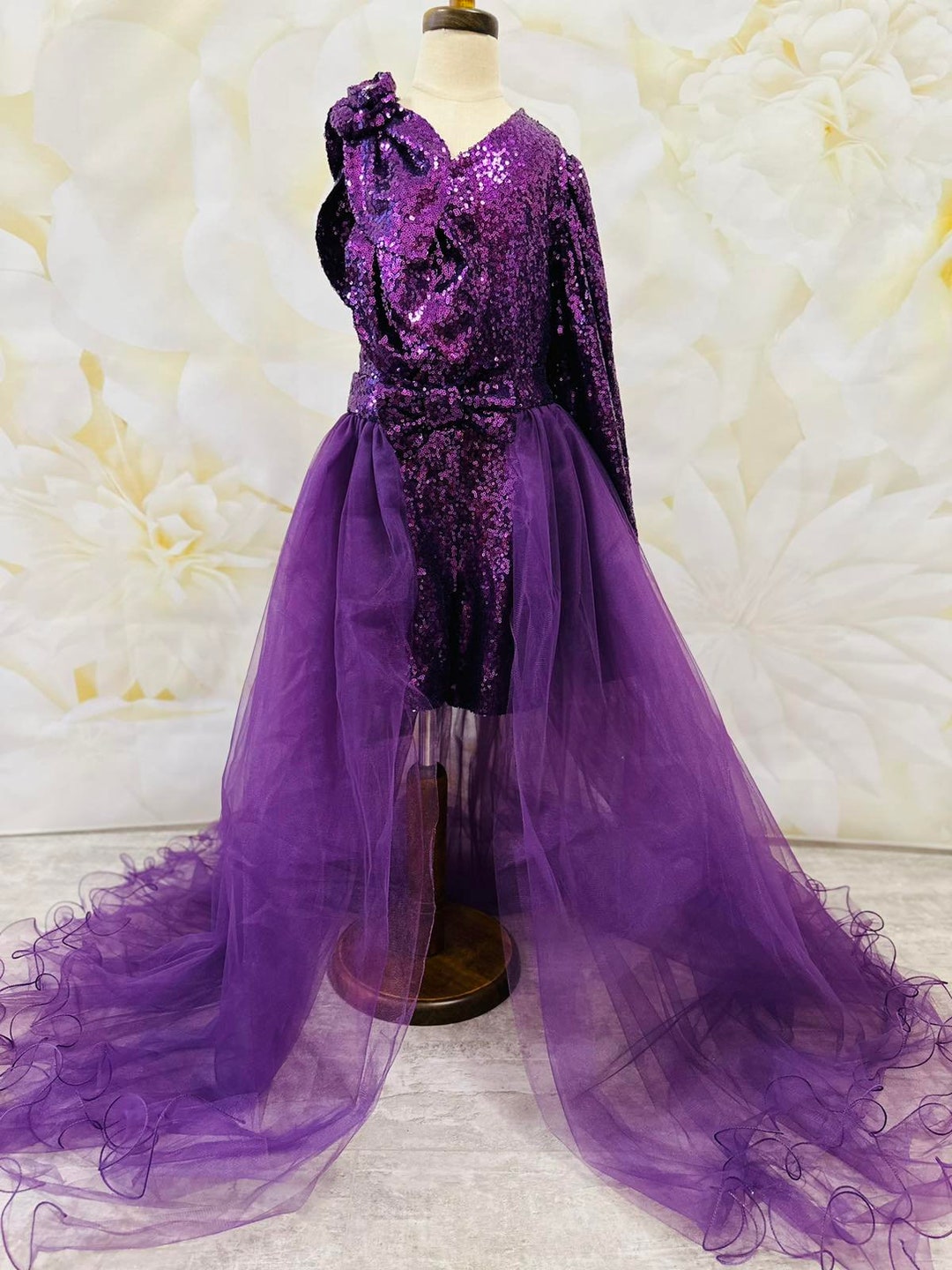 Fun Fashion Sequins Royal Blue Girls Outfit Pageant Runway Pageant ...