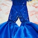 Roya Blue Sparkly Jumpsuit Pageant Outfit Girls Sequins Organza Fringe ...