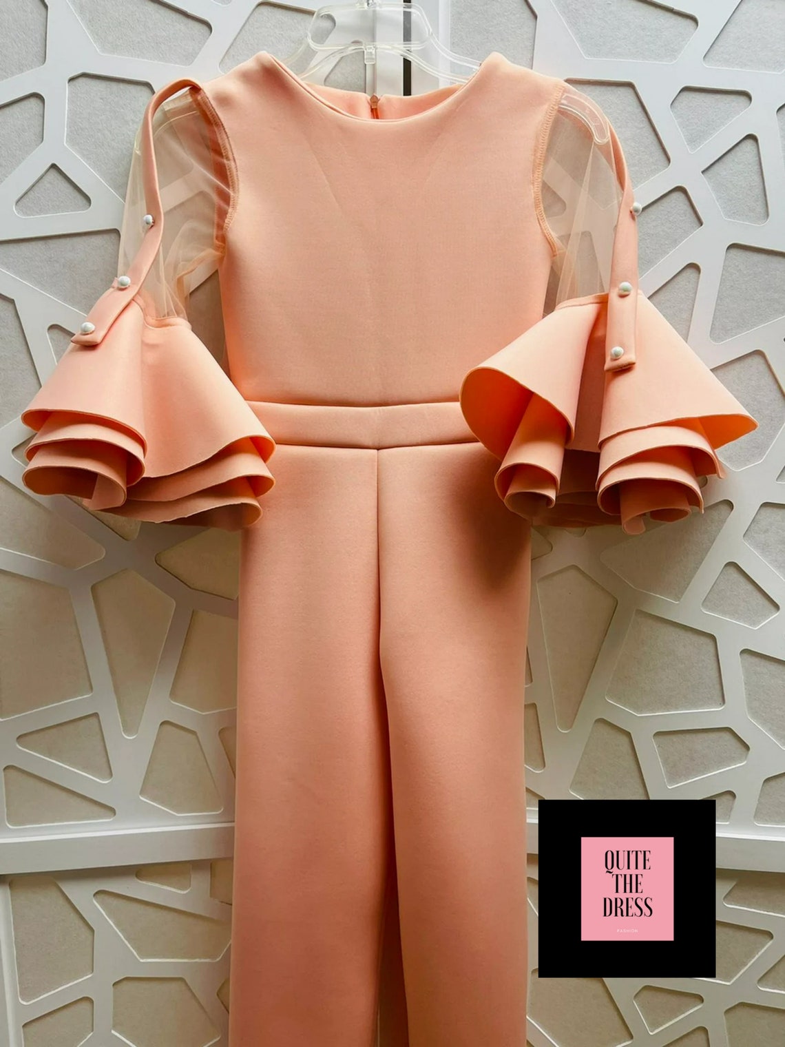 Hot Pink Interview Jumpsuit Pageant Outfit Girls Neoprene Jumpsuit Pink ...