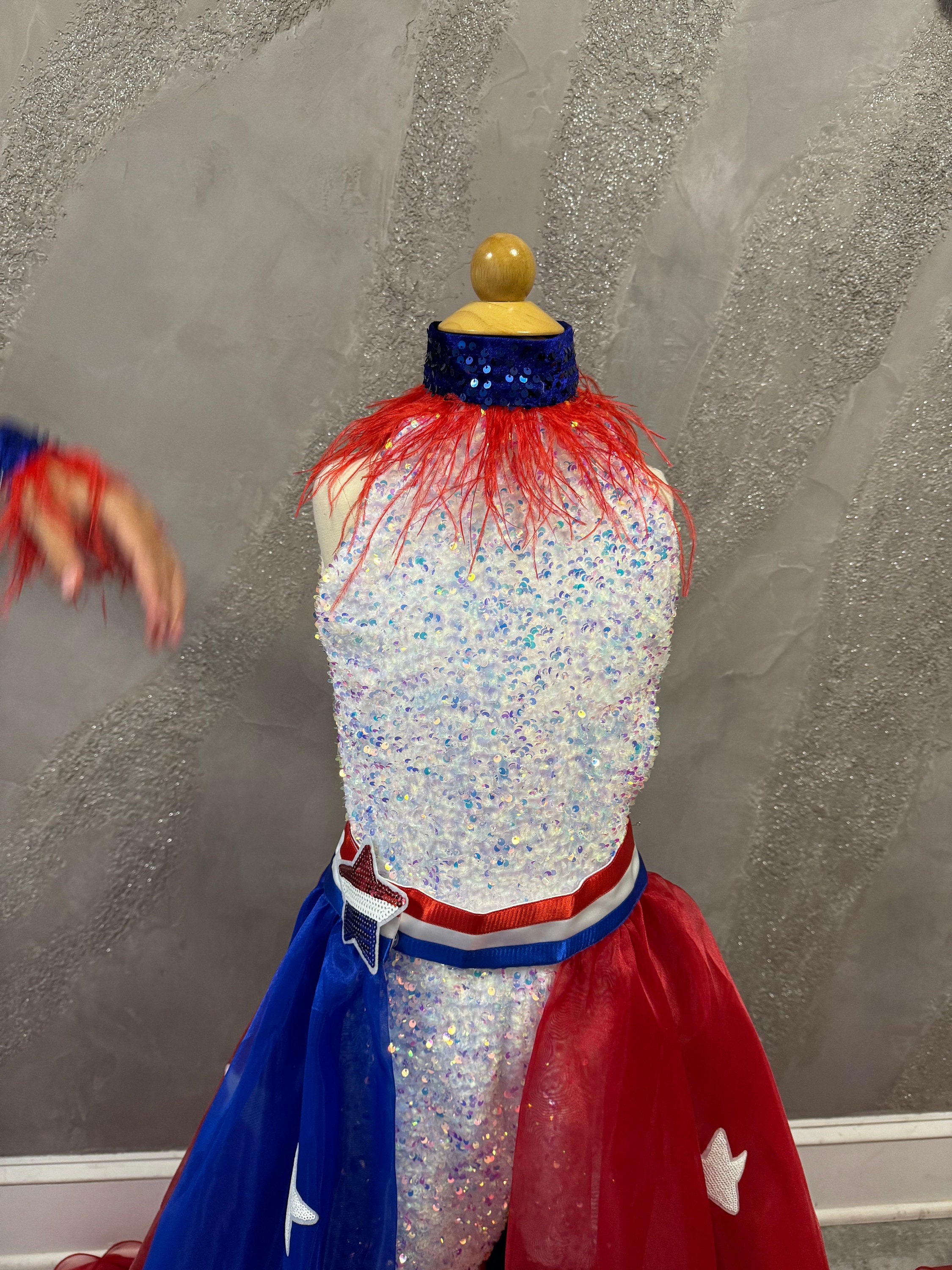 Red White Blue Wear With Cape Pageant Fun Fashion Girls Patriotic ...