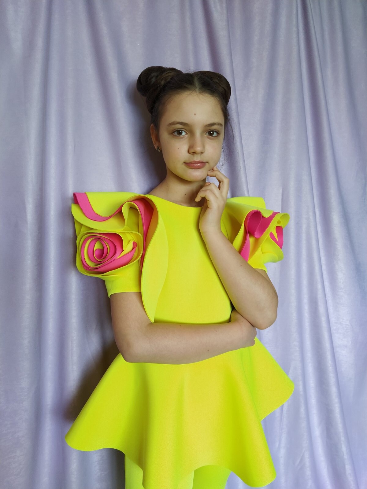 Yellow Hot Pink Interview Jumpsuit Pageant Pink Outfit Girls | Etsy