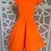 Orange Interview Dress Pageant Dress With Bow Girls Satin Fluffy Dress ...