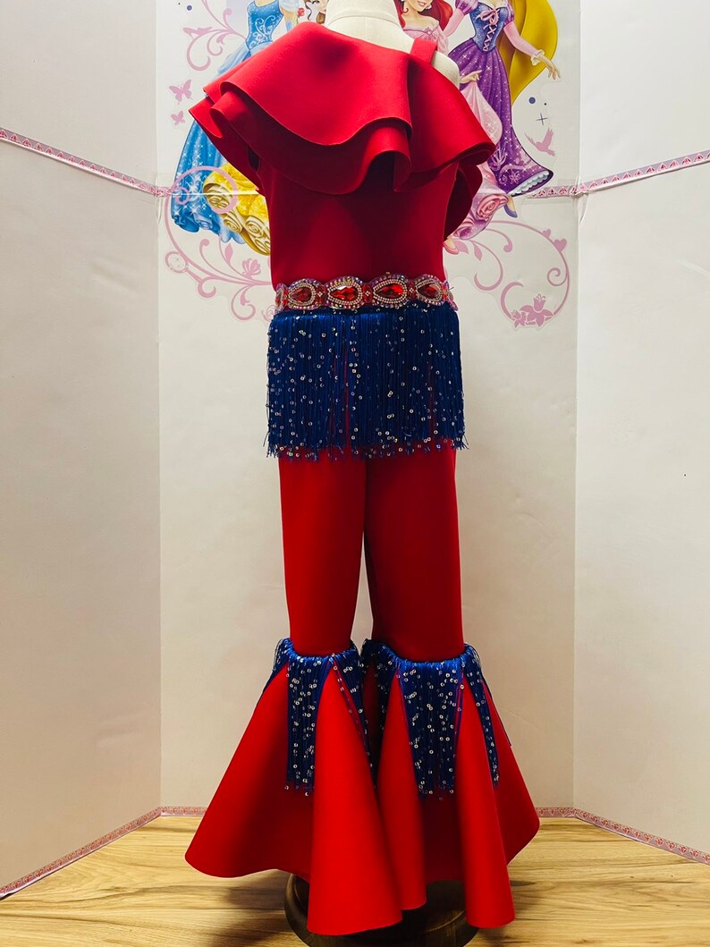 Red Jumpsuit Pageant Fun Fashion Girls Neoprene Outfit Red | Etsy