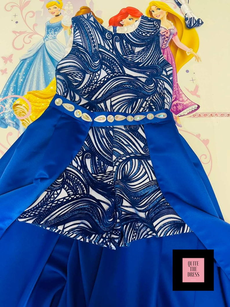 Fun Fashion Satin Blue White Girls Outfit Pageant Runway - Etsy