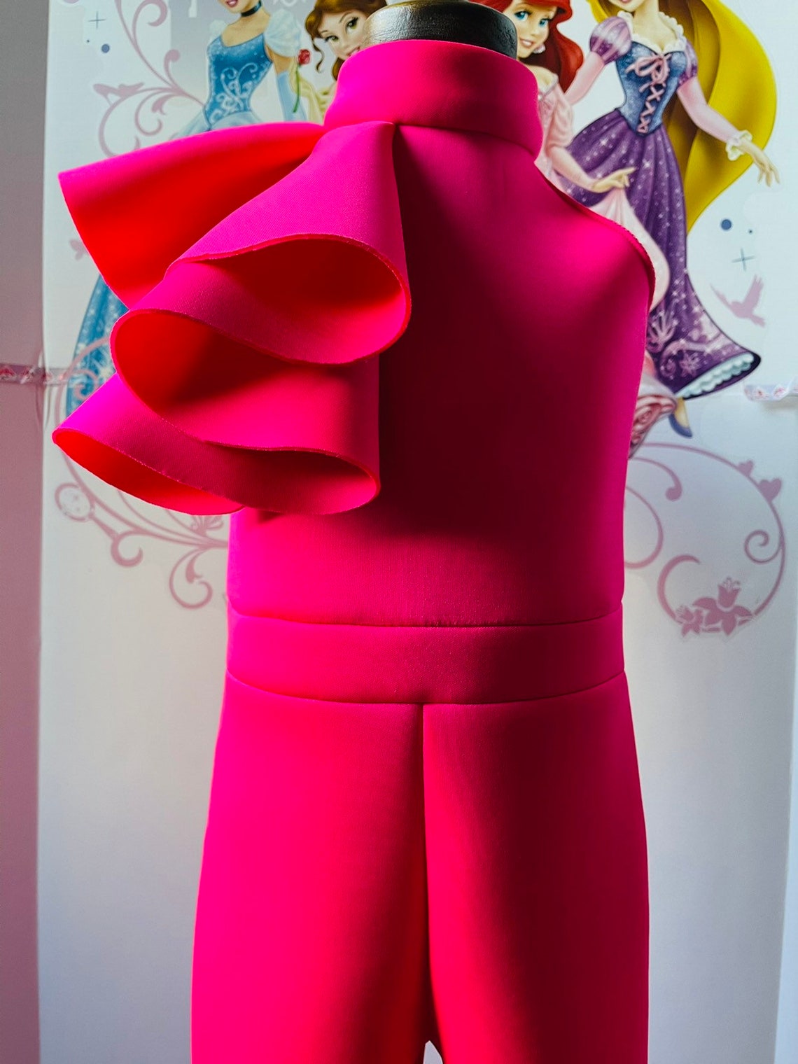 Hot Pink Interview Jumpsuit Pageant Fuchsia Outfit Girls - Etsy