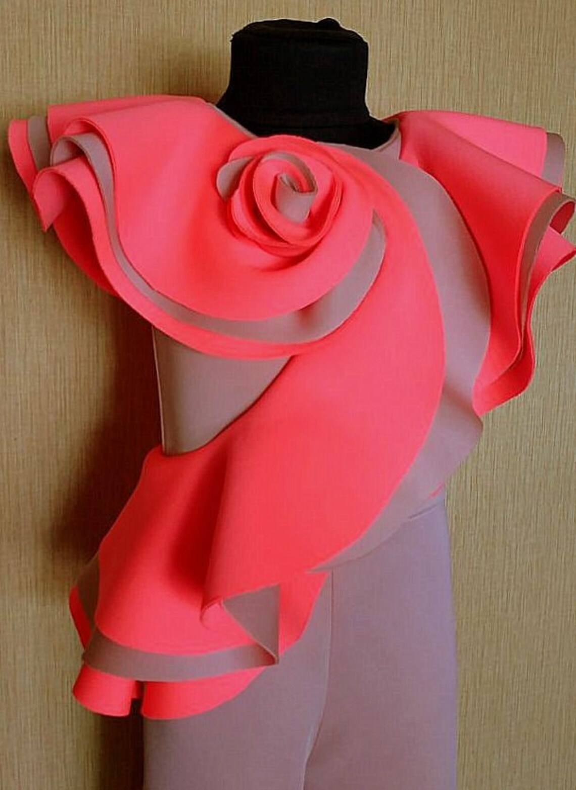 Peach Orange Jumpsuit Unique Pageant Runway Outfit Girls - Etsy