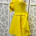 Yellow Interview Pageant Sleeve Bow Scuba Neoprene Girls Dress Pageant ...