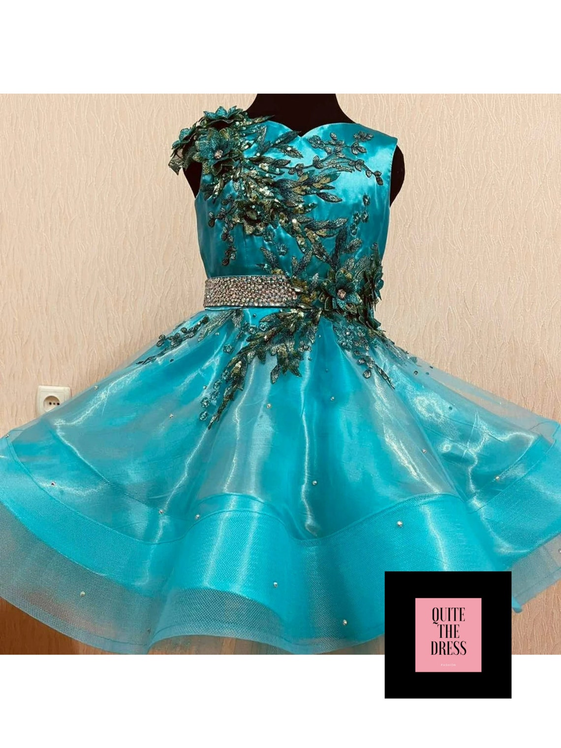 Turquoise Teal Cocktail Dress Pageant Casual Dress Unique - Etsy