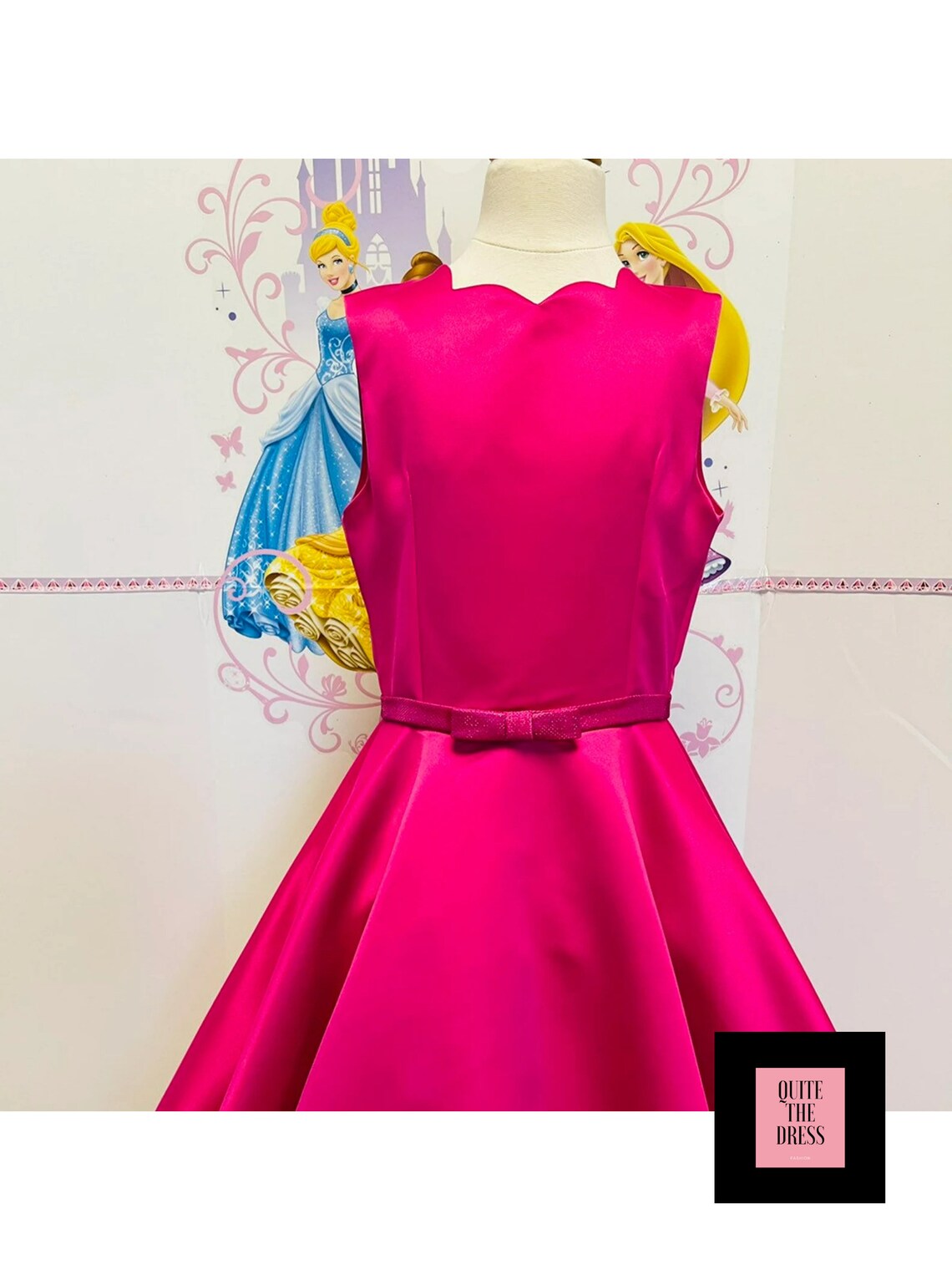 Hot Pink Pageant Dress With Bow Girls Satin Homecoming Dress - Etsy