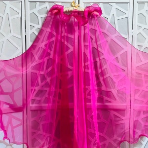 Pink Girls Skirt Cape Shiny Girls Shoulder Cape Pageant Runway Skirt ...