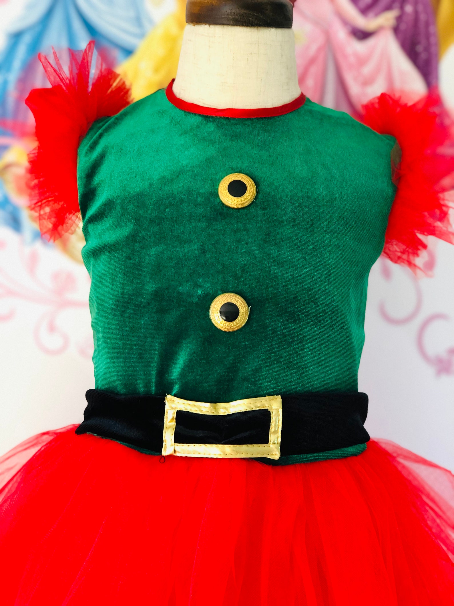 Traje de elfo de Navidad con campanas Vestido de elfo de - Etsy España