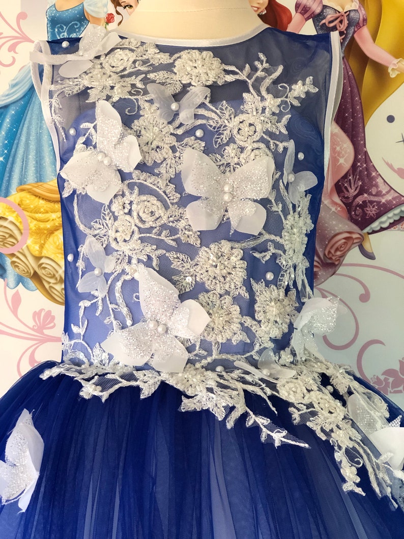 Blue Pageant Prom Girls Dress Girls Blue Ball Gown Party - Etsy