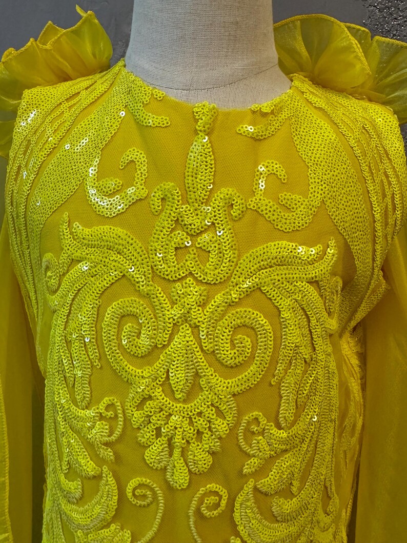 Fun Fashion Yellow Girls Outfit Pageant Yellow Runway Pageant Outfit ...