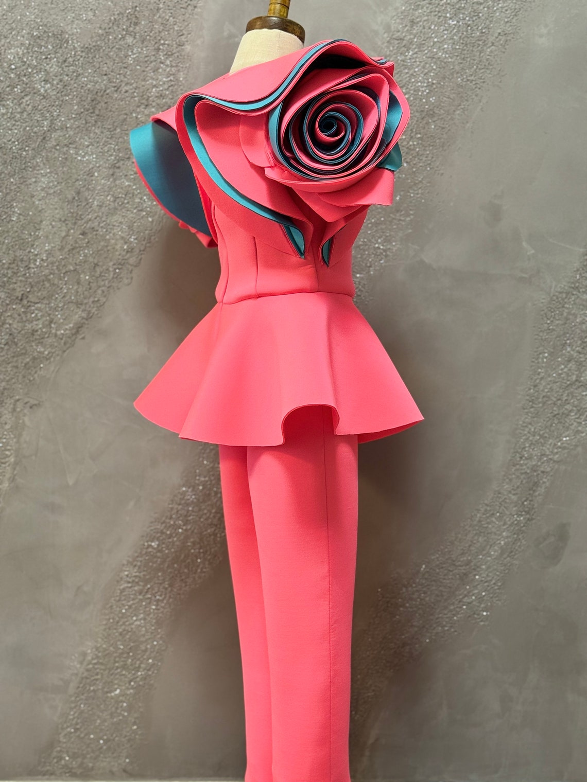 Yellow Hot Pink Interview Jumpsuit Pageant Pink Outfit Girls Neoprene ...