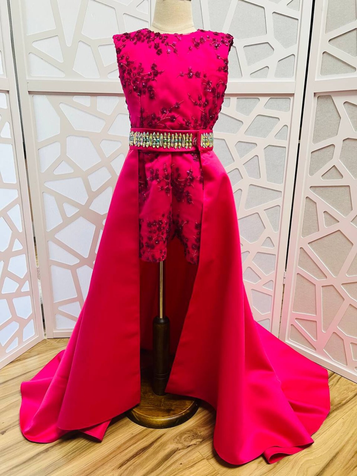 Fun Fashion Hot Pink Girls Outfit Pageant Pink Runway Pageant - Etsy