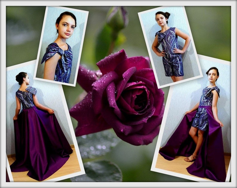 Fun Fashion Purple Violet Girls Outfit Pageant Lavender Runway | Etsy