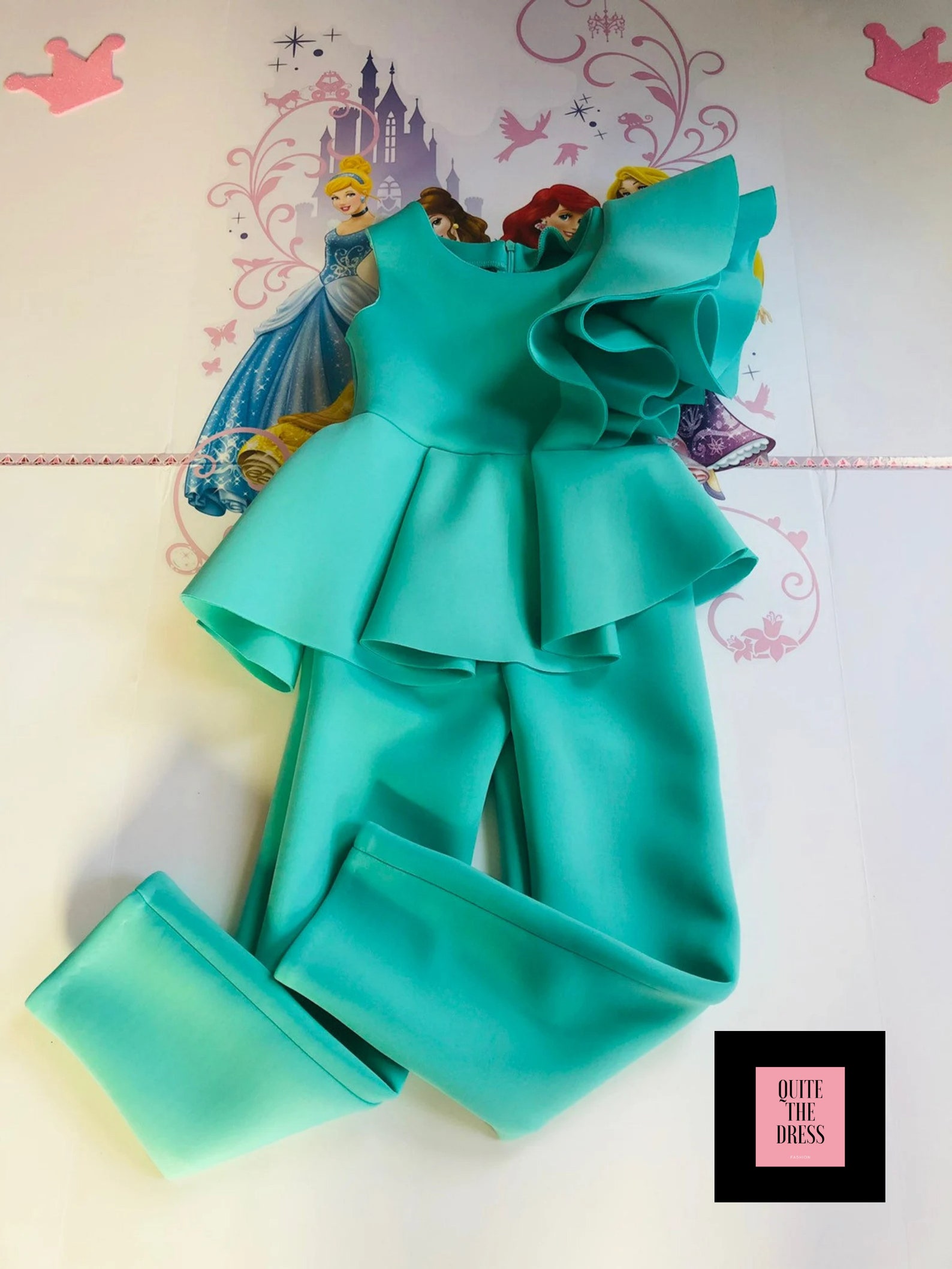 Mint Aqua Turquoise Interview Jumpsuit Pageant Outfit Girls - Etsy