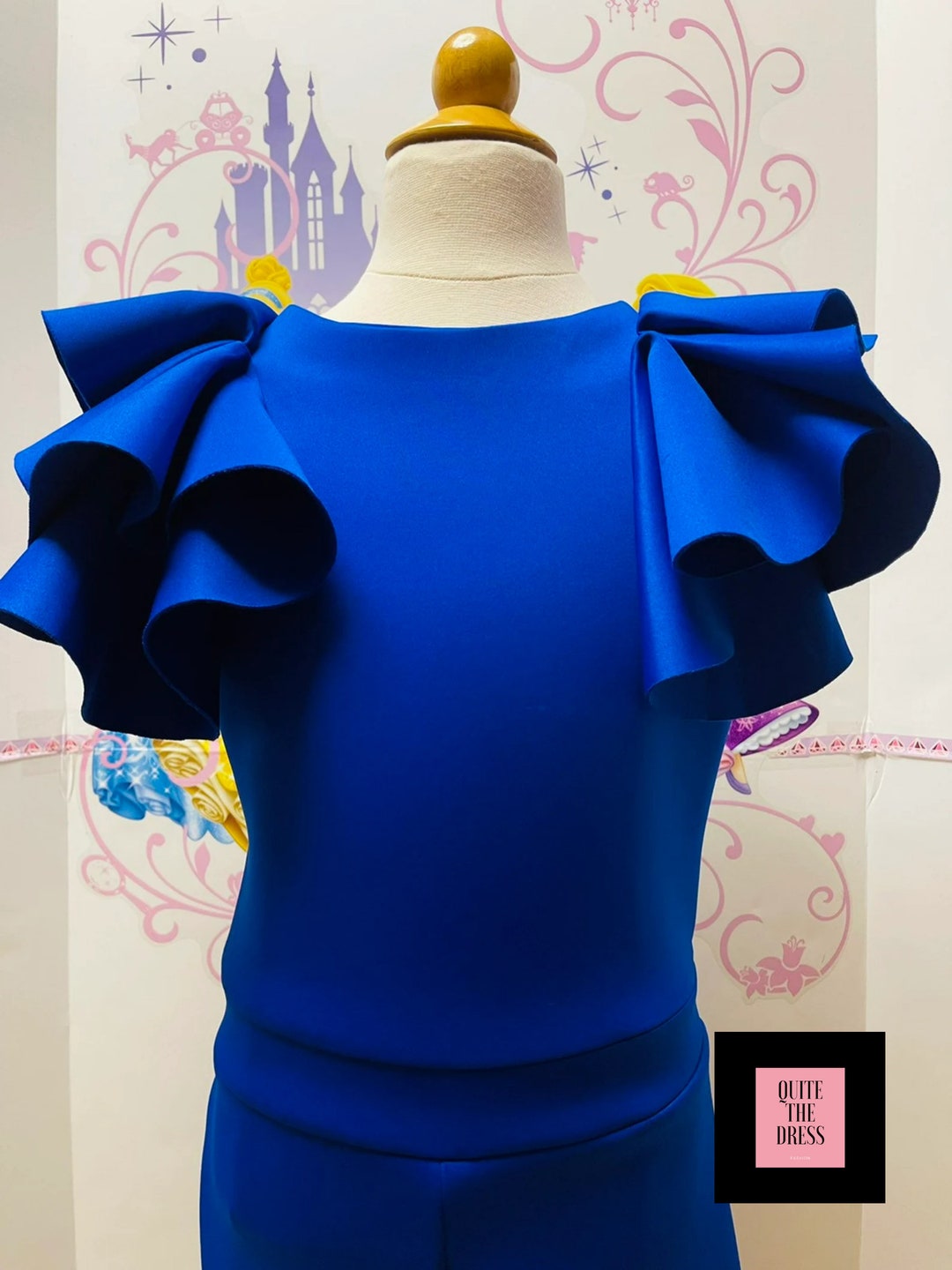 Royal Blue Interview Outfit Pageant Ruffle Outfit Girls Neoprene ...