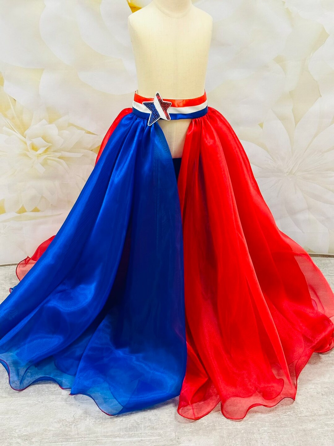 Red White Blue Wear With Cape Pageant Fun Fashion Girls Patriotic ...