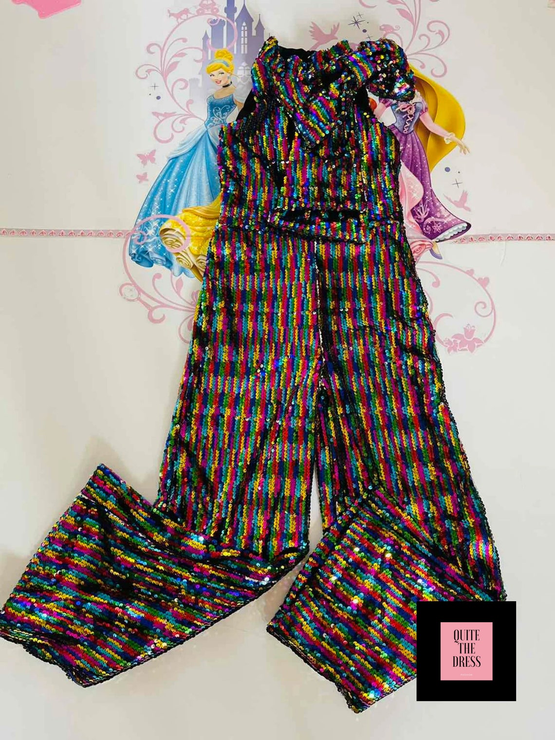 Hot Pink Sparkly Jumpsuit Pageant Outfit Girls Sequins - Etsy