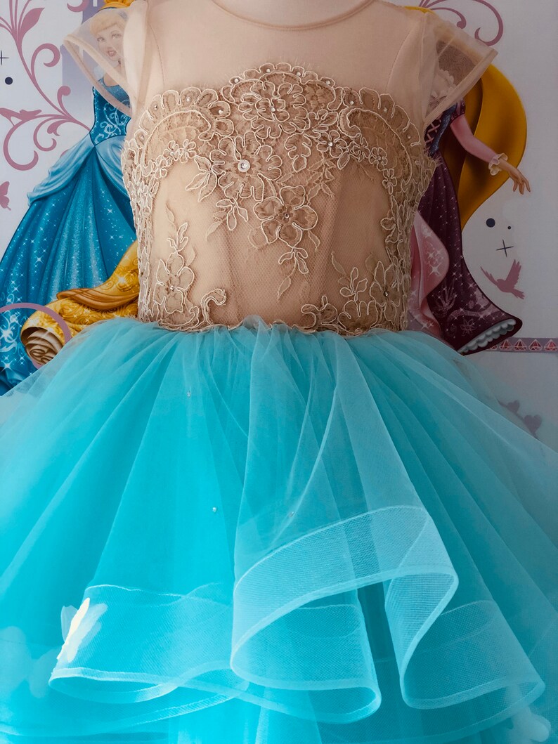 Turquoise Aqua Dress Custom Pageant Dress Girls Gown Wedding - Etsy
