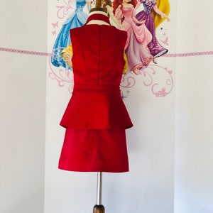 Red Interview Dress Pageant Dress Red Dress With Peplum and | Etsy