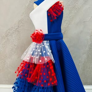 Red White Blue Patriotic Outfit Pageant Girls Unique Patriotic Wear ...