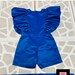 Royal Blue Interview Jumpsuit Pageant Blue Outfit Girls Satin Ruffles ...