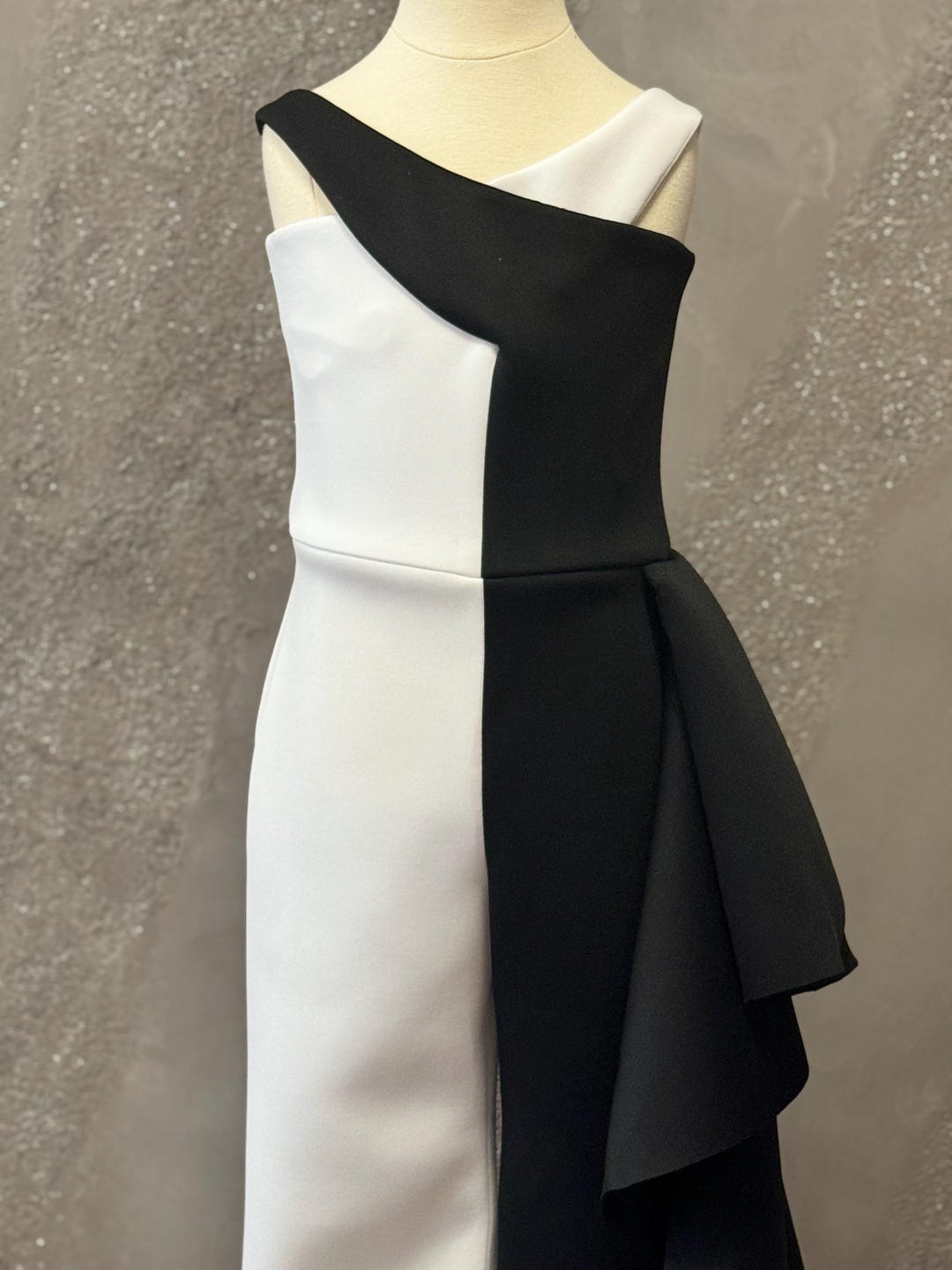 Black White Interview Jumpsuit Pageant Outfit Girls Neoprene Jumpsuit ...