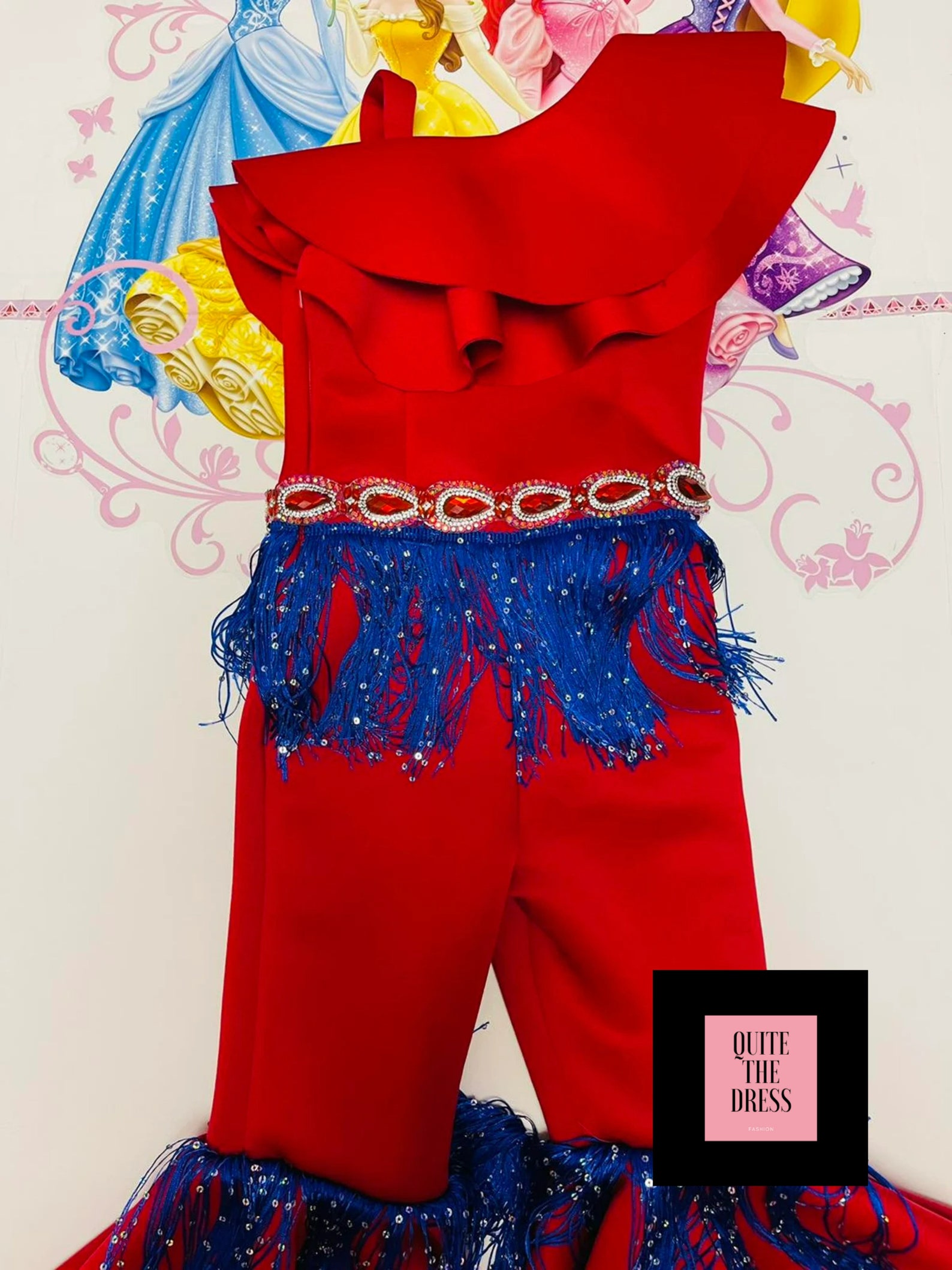 Red Jumpsuit Pageant Fun Fashion Girls Neoprene Outfit Red - Etsy