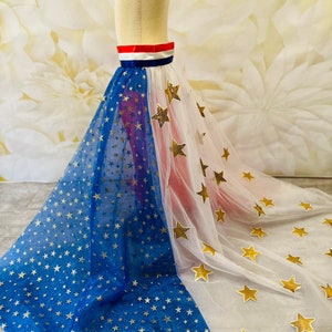 Red White Blue Wear With Cape Pageant Fun Fashion Girls Patriotic ...