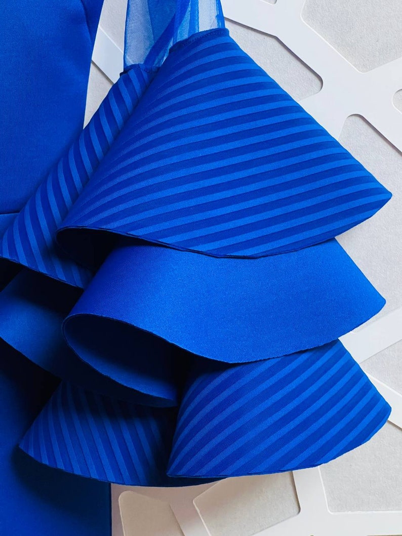 Royal Blue Interview Unique Pageant Ruffle Outfit Girls - Etsy