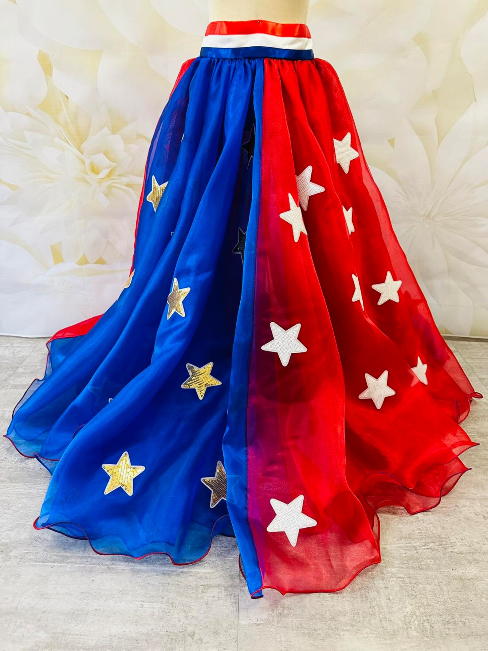 Red White Blue Wear With Cape Pageant Fun Fashion Girls Patriotic ...