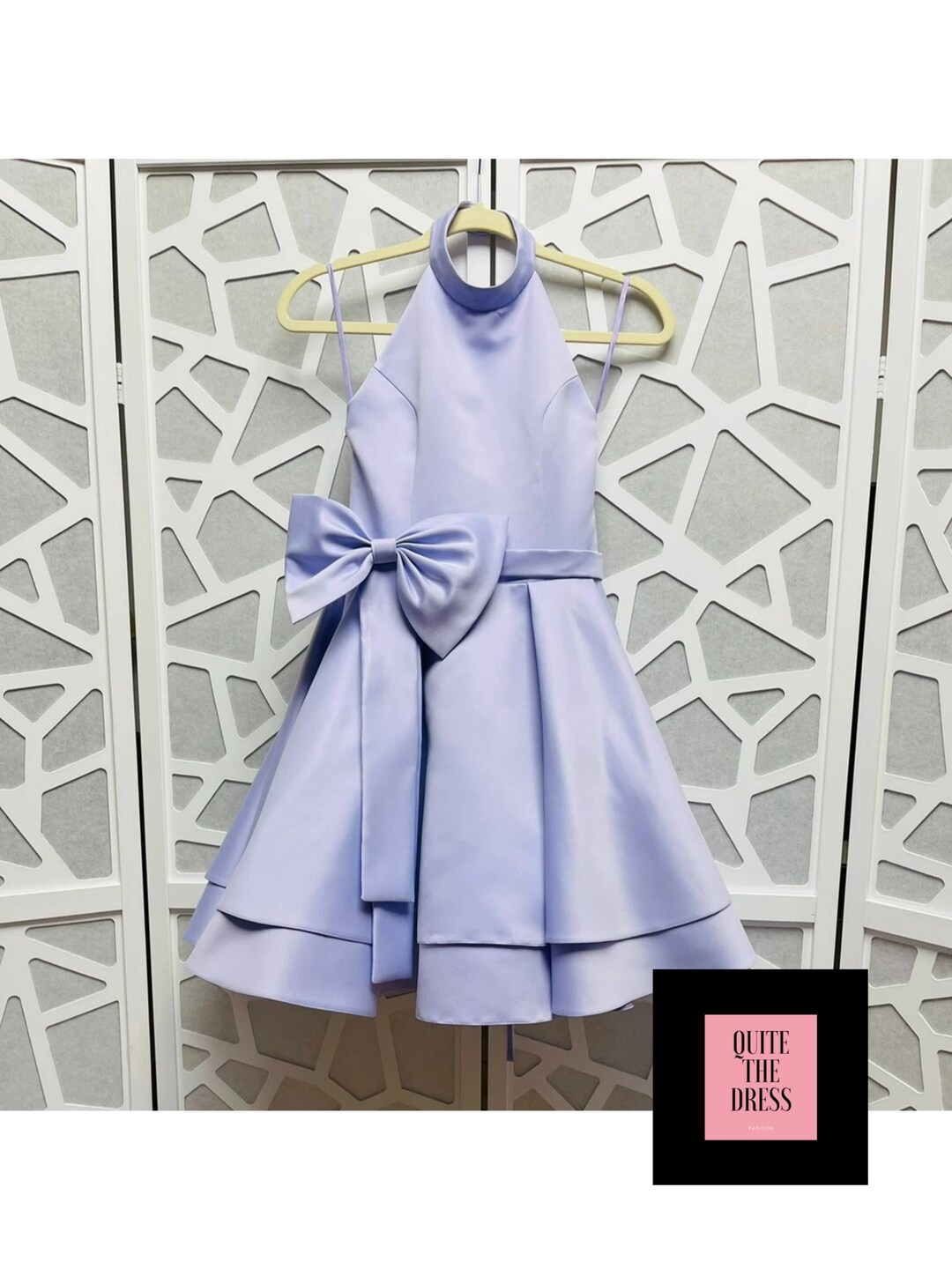 Purple Pageant Dress With Bow Girls Satin Homecoming Dress Pageant ...