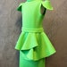 Kelly Green Pageant Dress With Peplum Girls Neoprene Homecoming Outfit ...