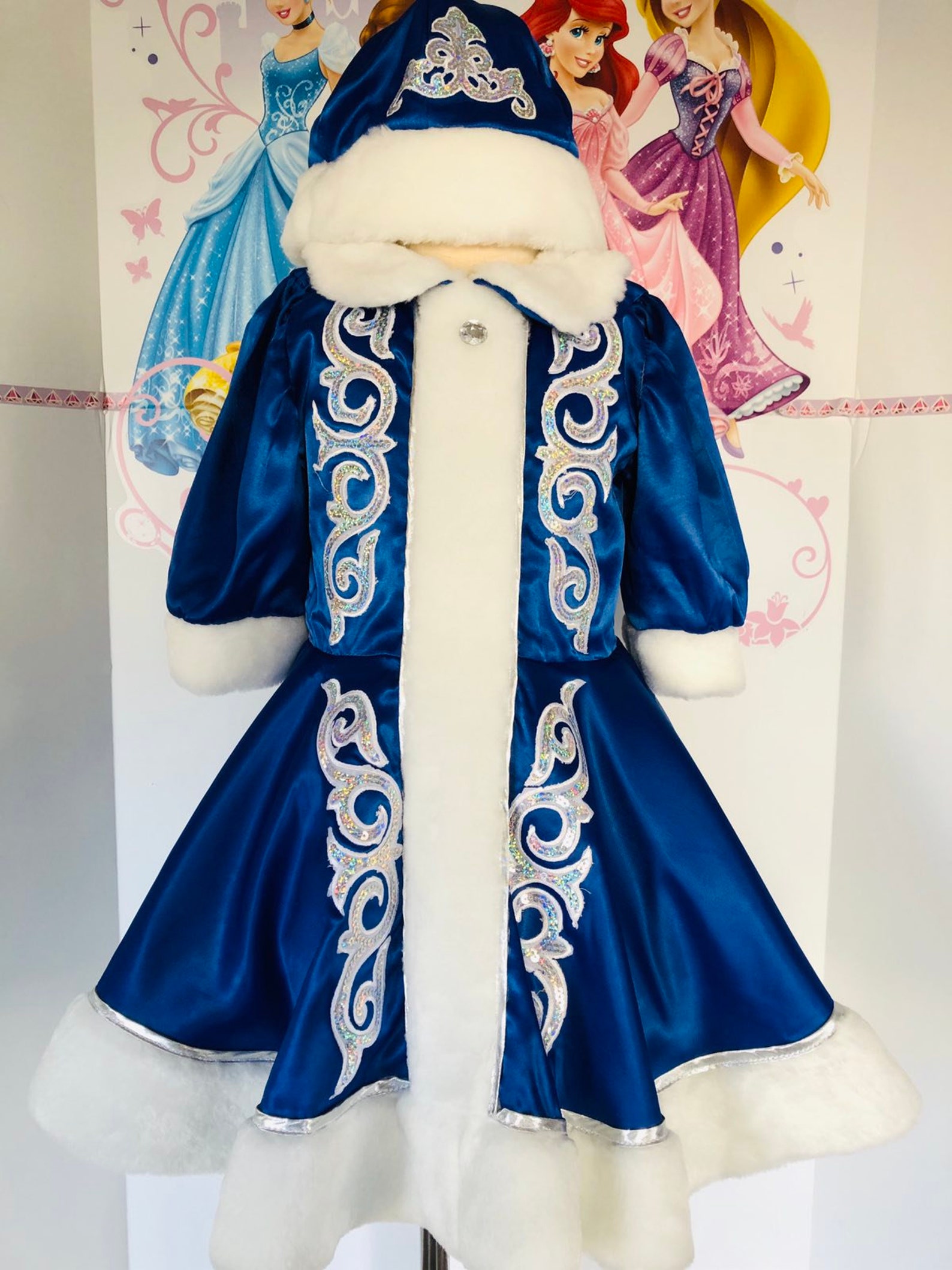 Blue Christmas Outfit Winter Royal Blue Pageant Dress Girls - Etsy Canada