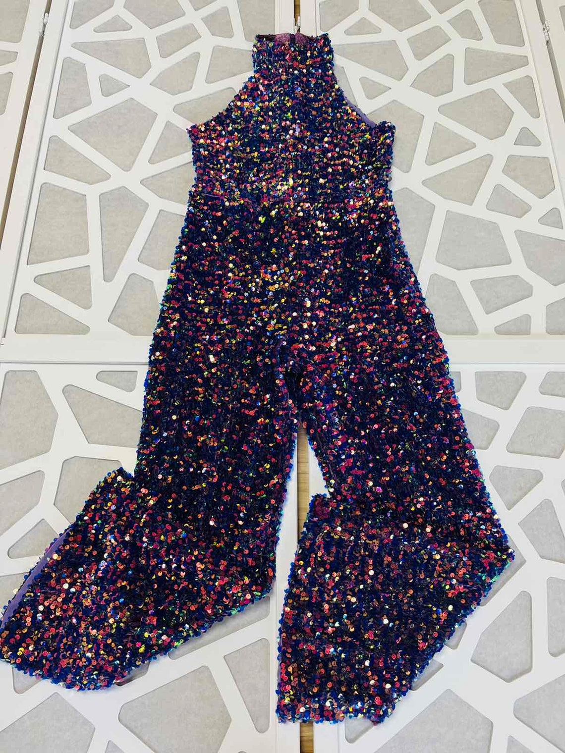 Purple Violet Sparkly Jumpsuit Pageant Outfit Girls Sequins - Etsy