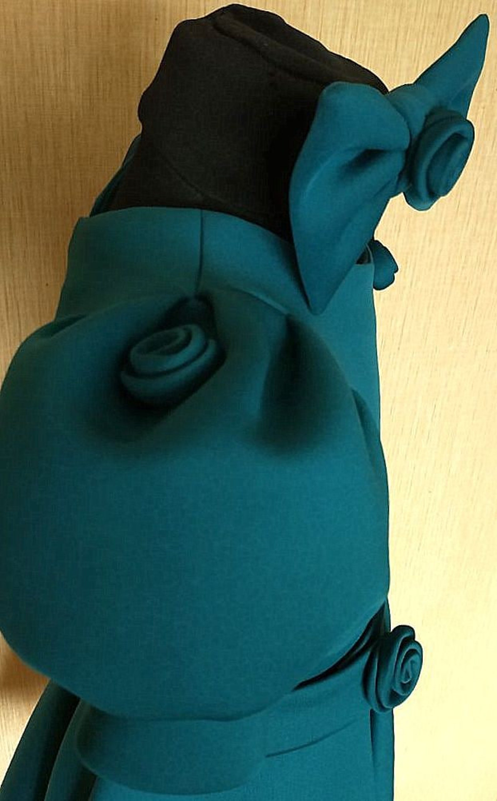 Turquoise Teal Interview Dress Unique Interview Sleeves Dress With Bow ...